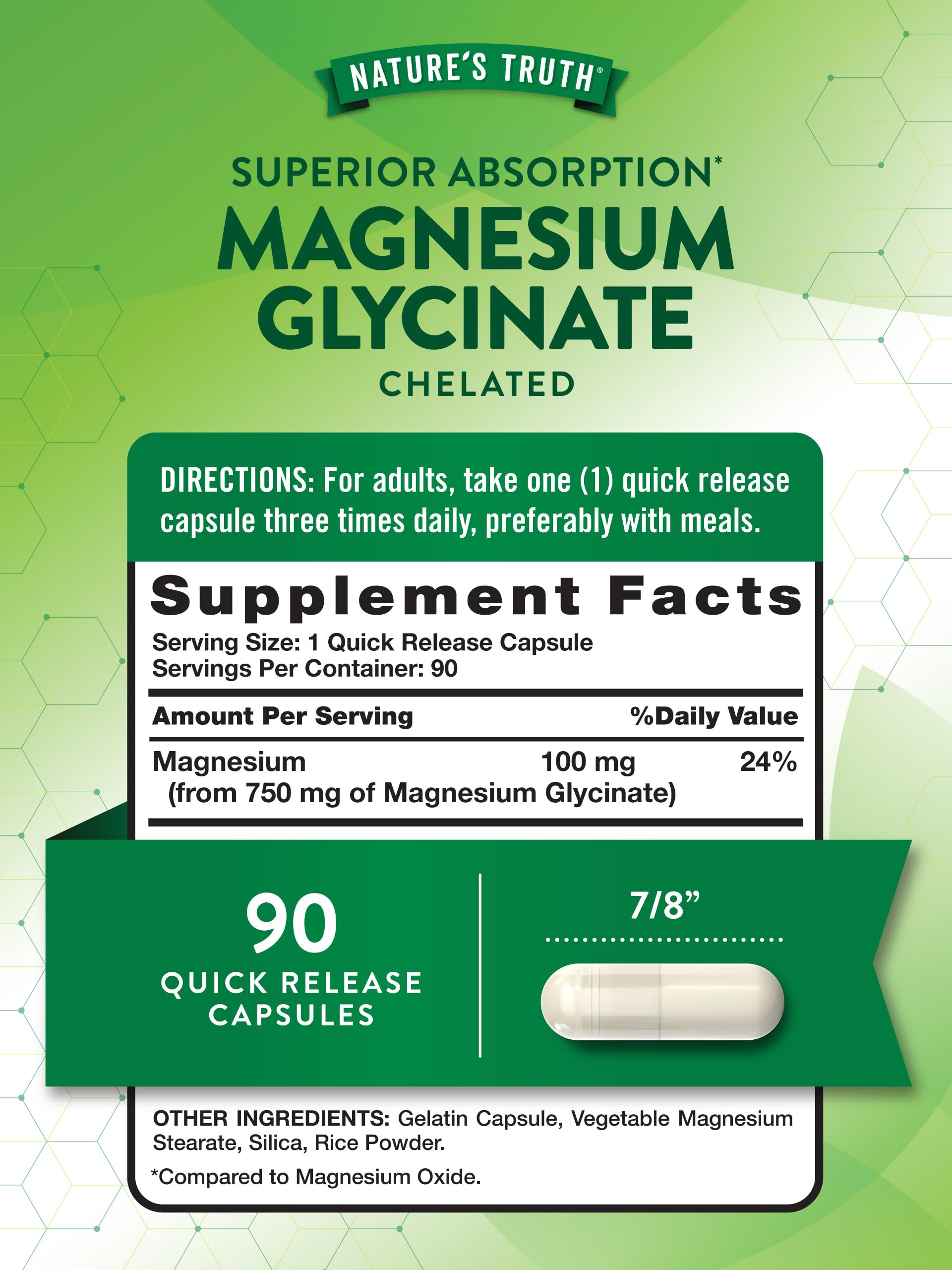 750mg magnesium glycinate for optimal health