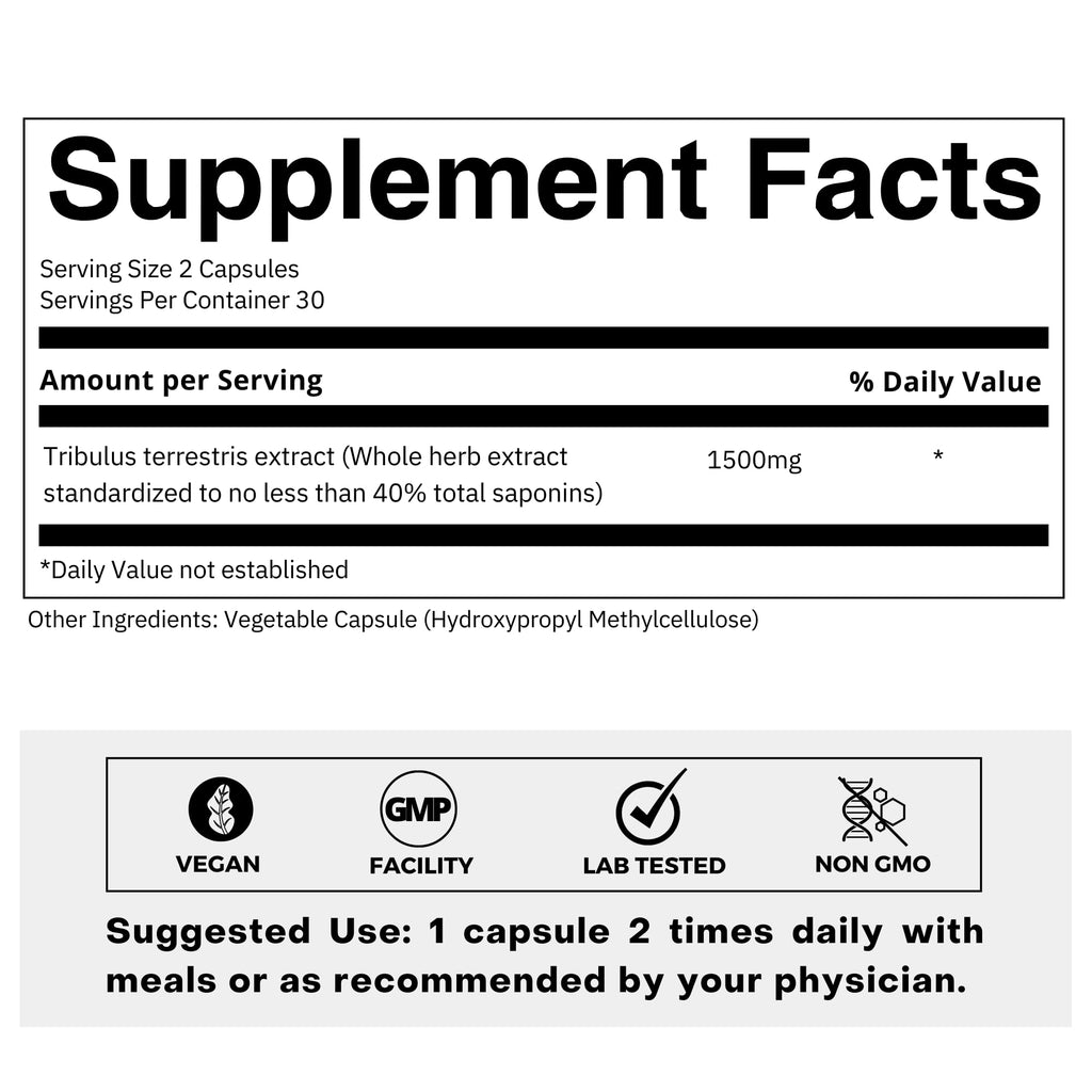750mg tribulus for strength support