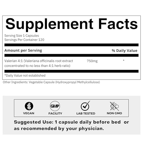750mg valerian root for relaxation