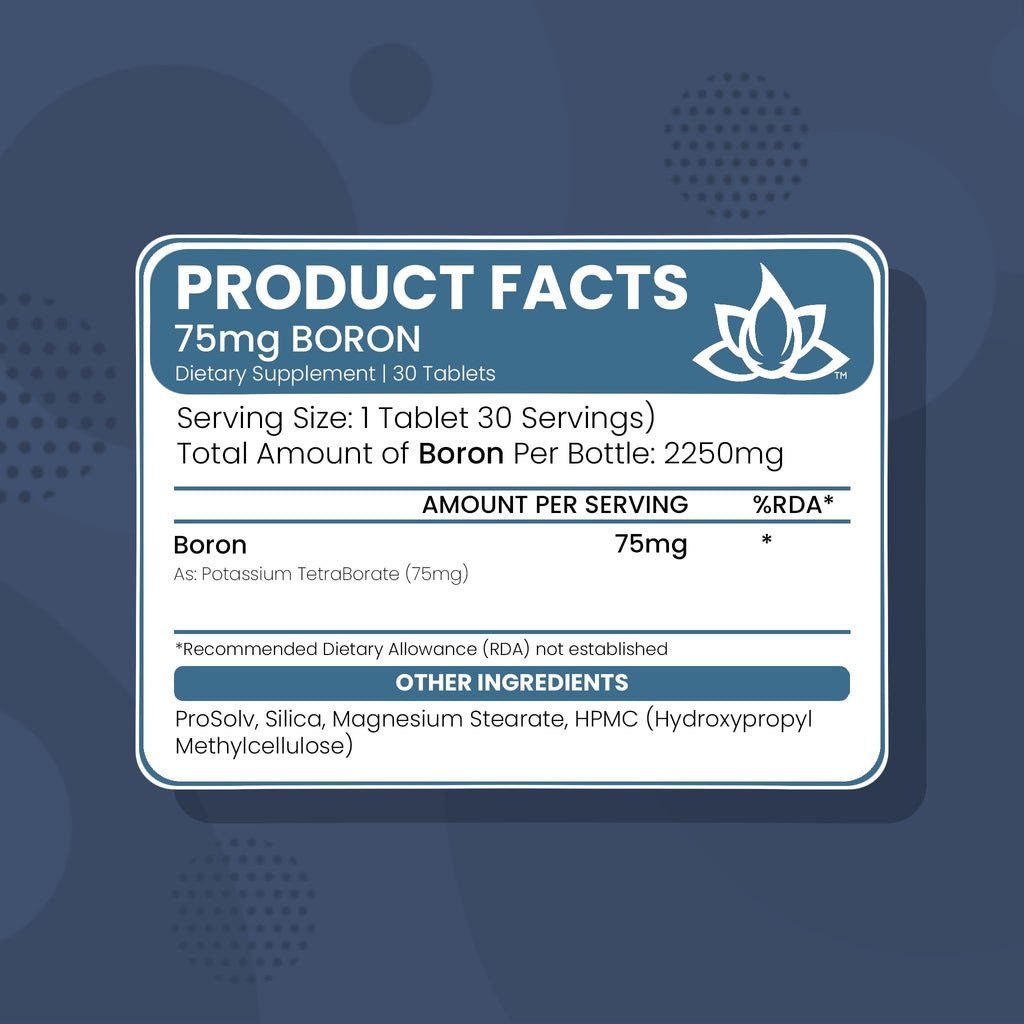 75mg boron for optimal health
