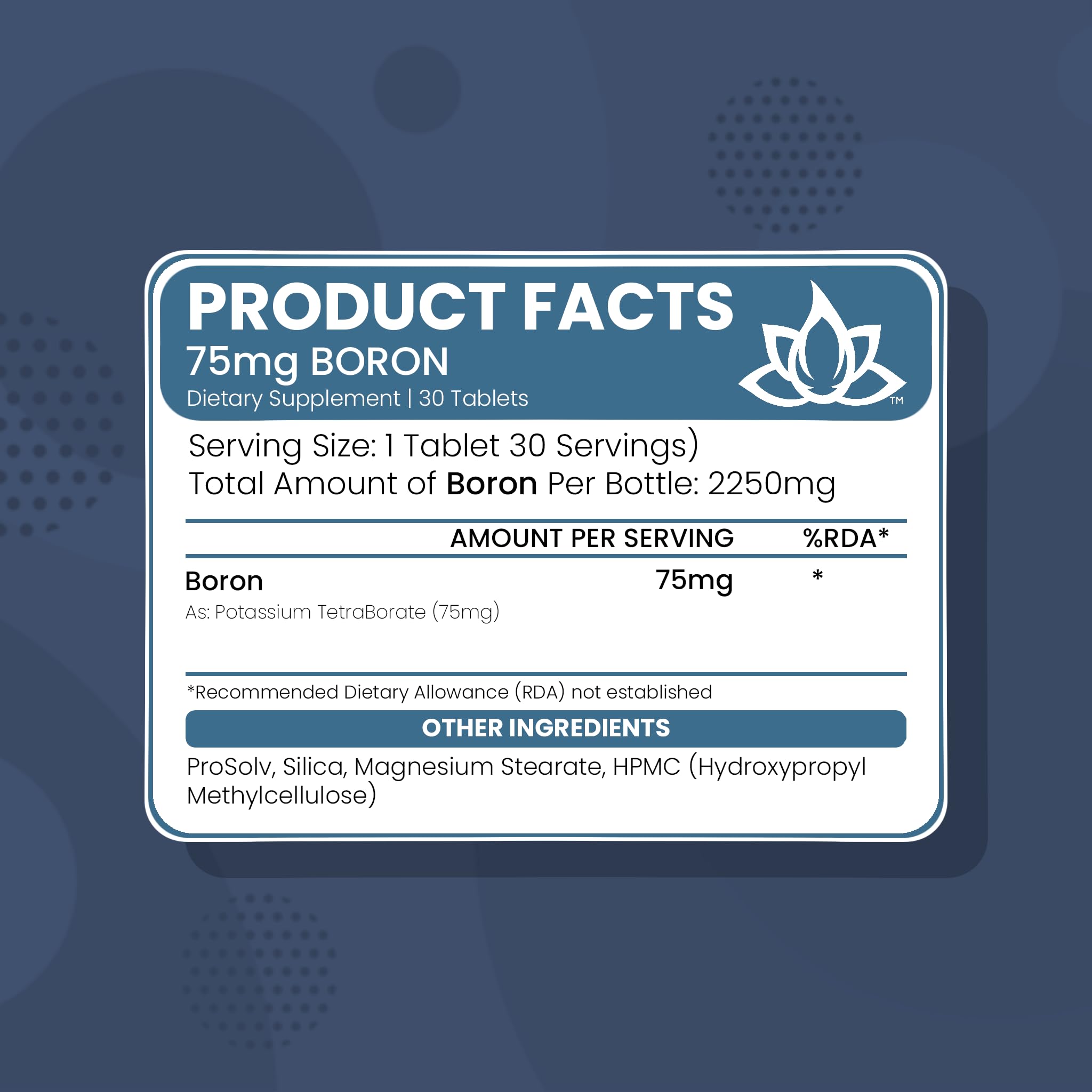 75mg boron for optimal health