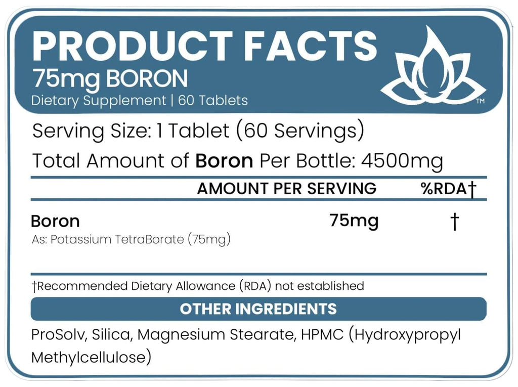 75mg boron for optimal health