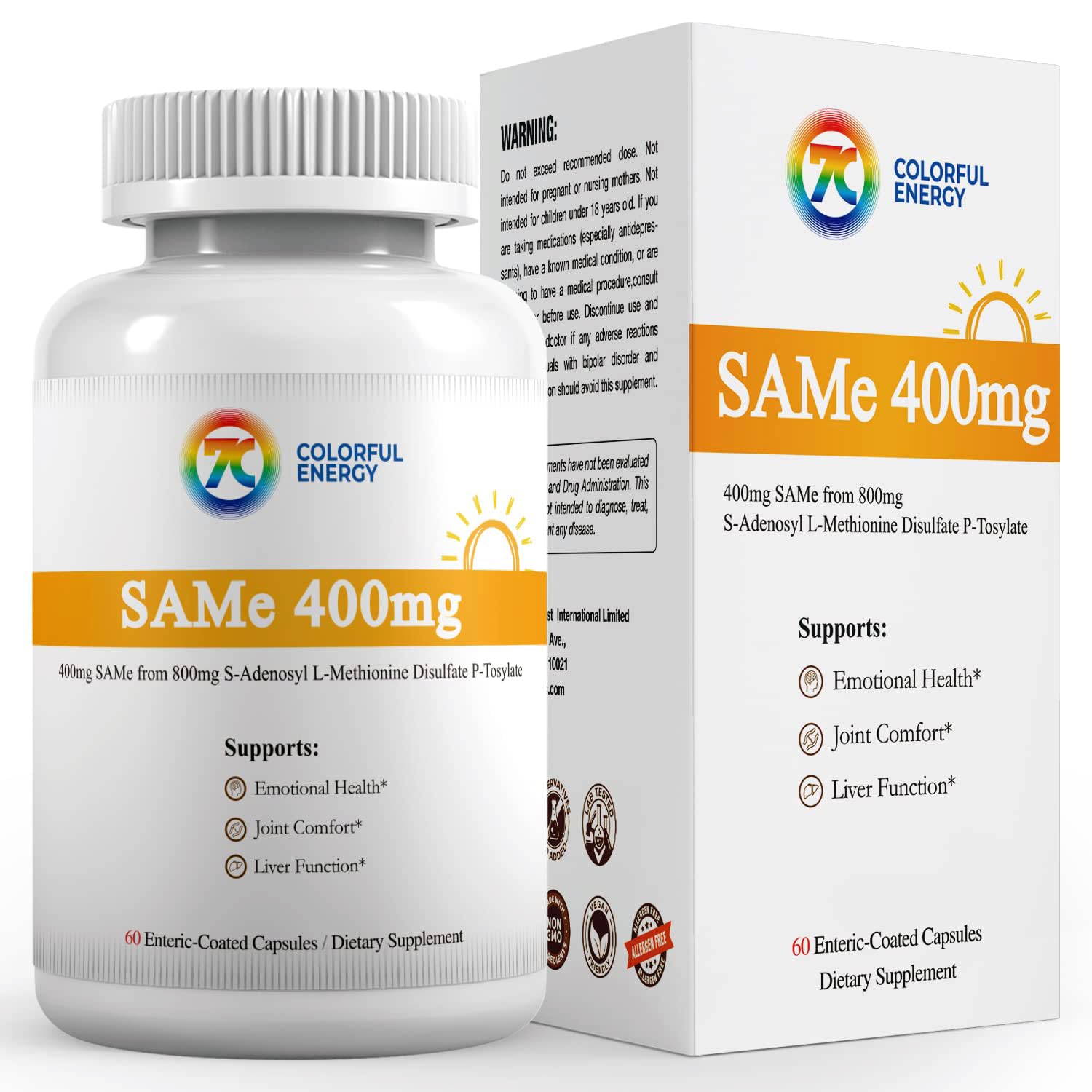 7c SAM-e 400 mg enteric capsules
