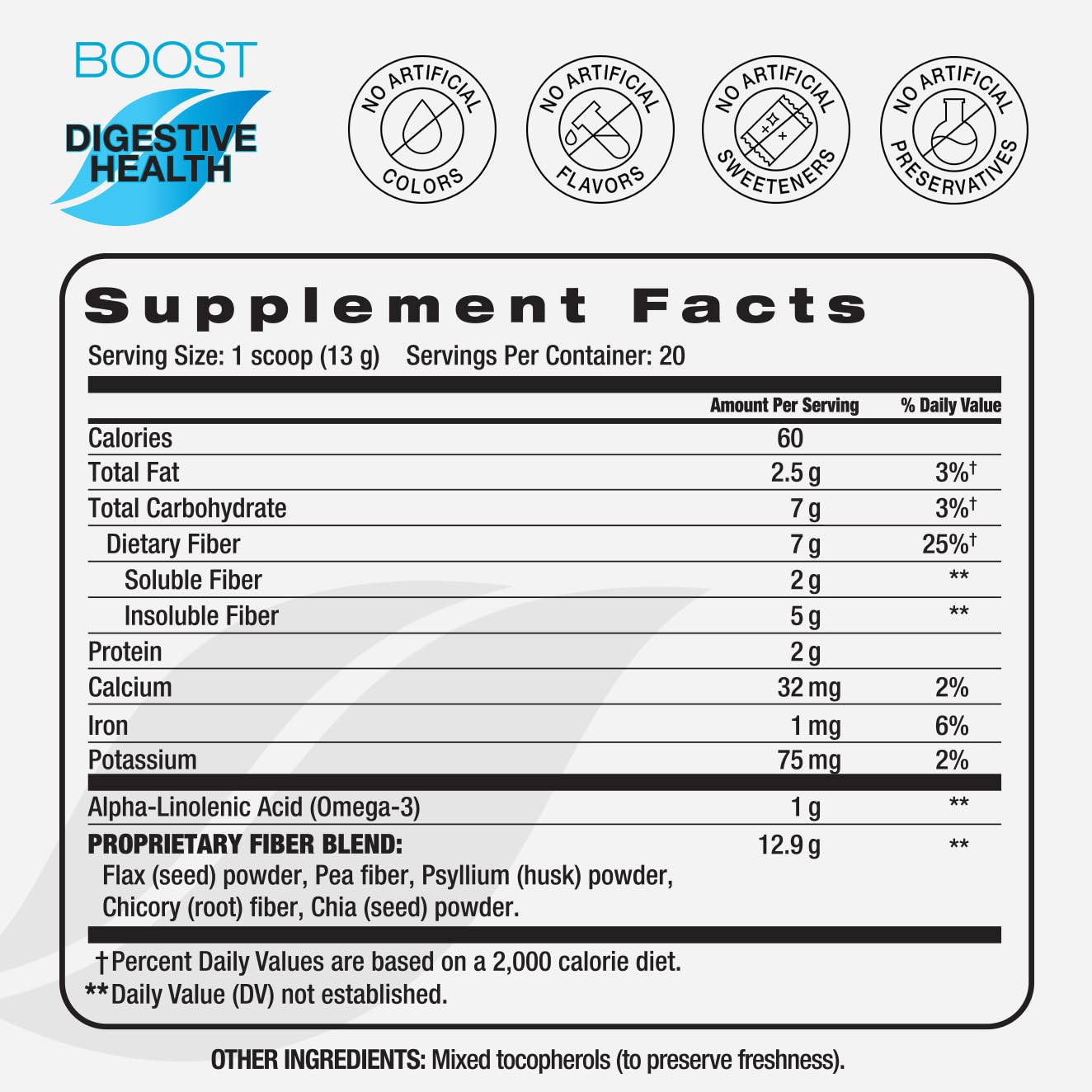7g psyllium husk fiber boost