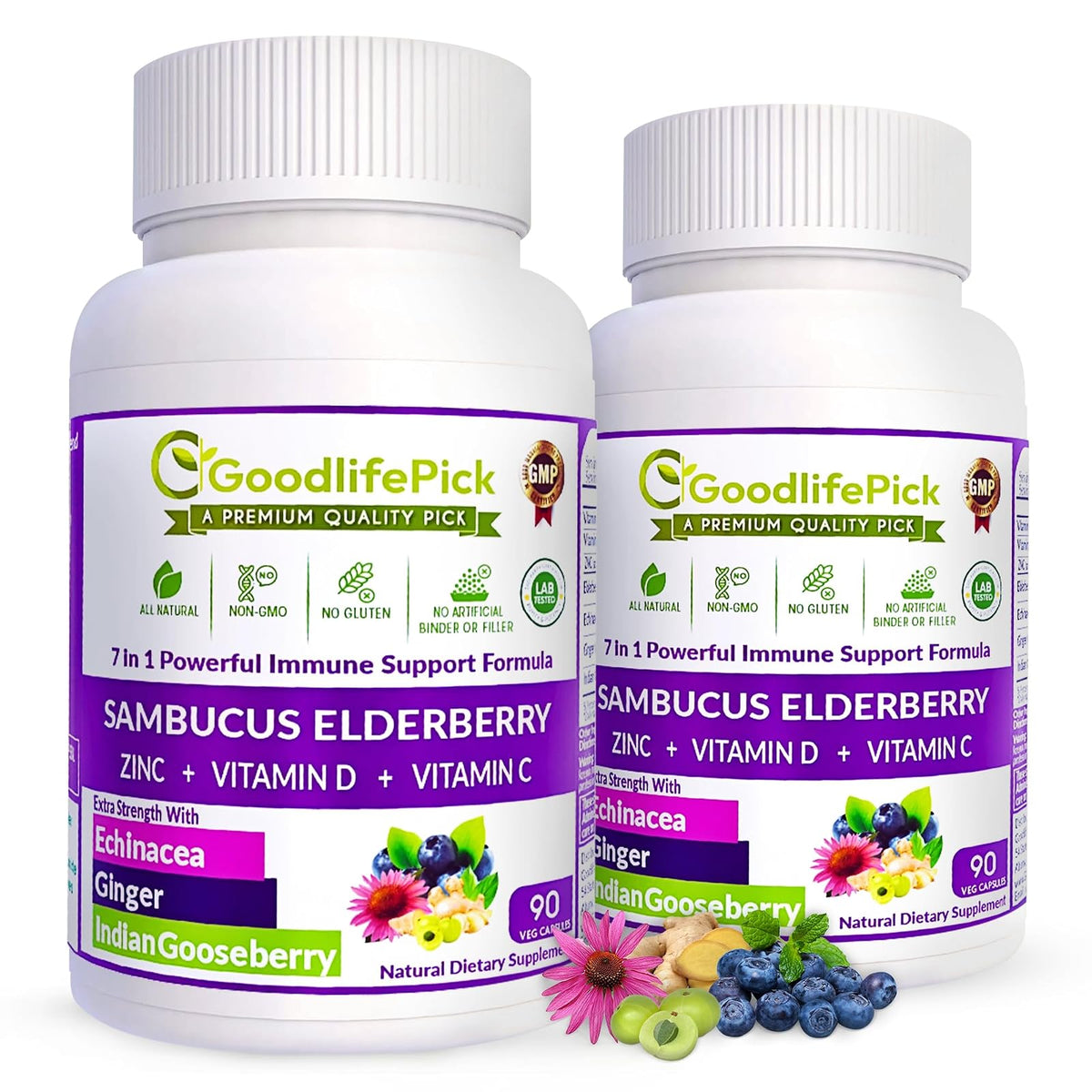 7X elderberry capsules with zinc
