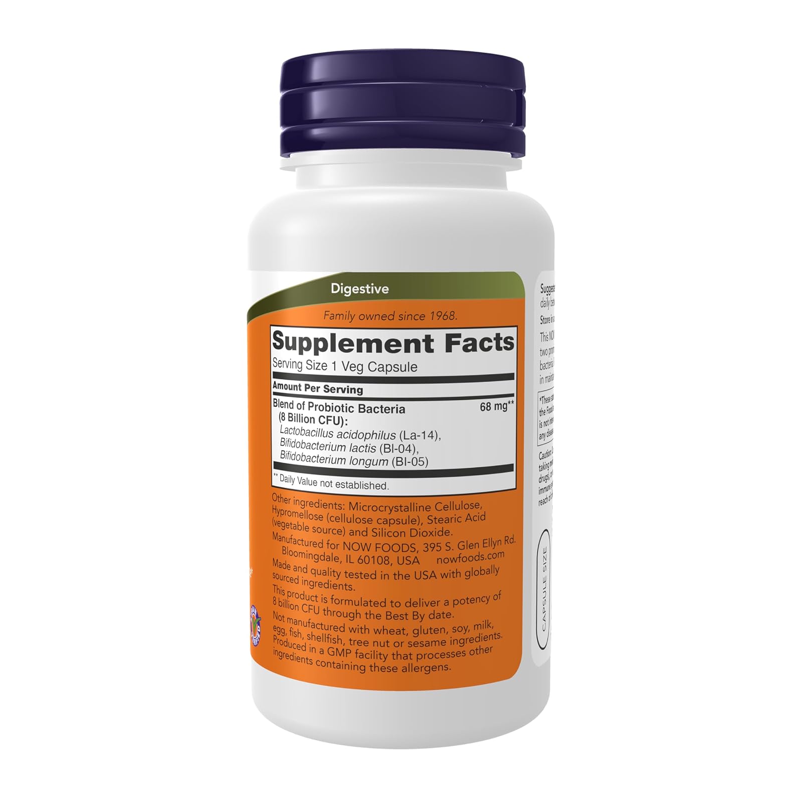 8 billion CFU Acidophilus & Bifidus capsules