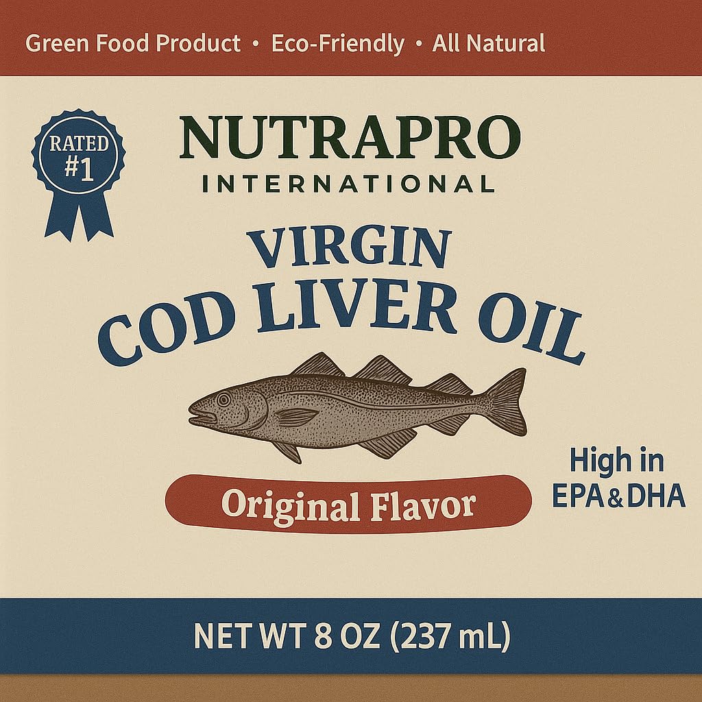 8 fl oz cod liver oil bottle