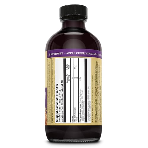 8 fl oz elderberry syrup bottle