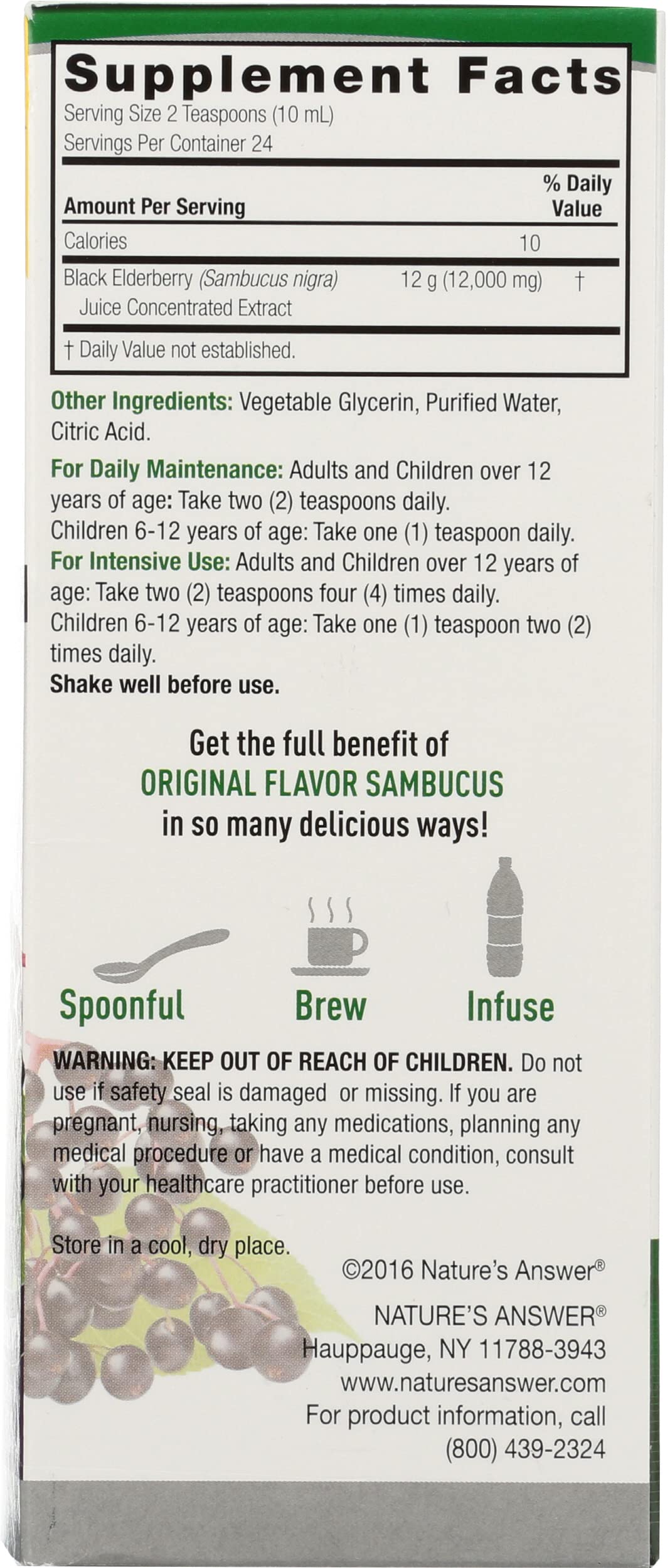 8 fl oz elderberry syrup bottle