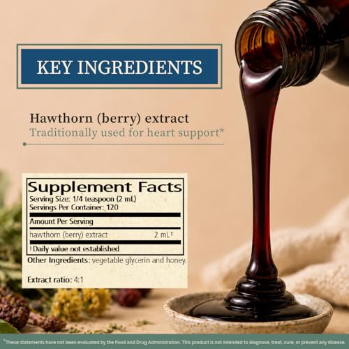 8 Fl Oz hawthorn syrup bottle