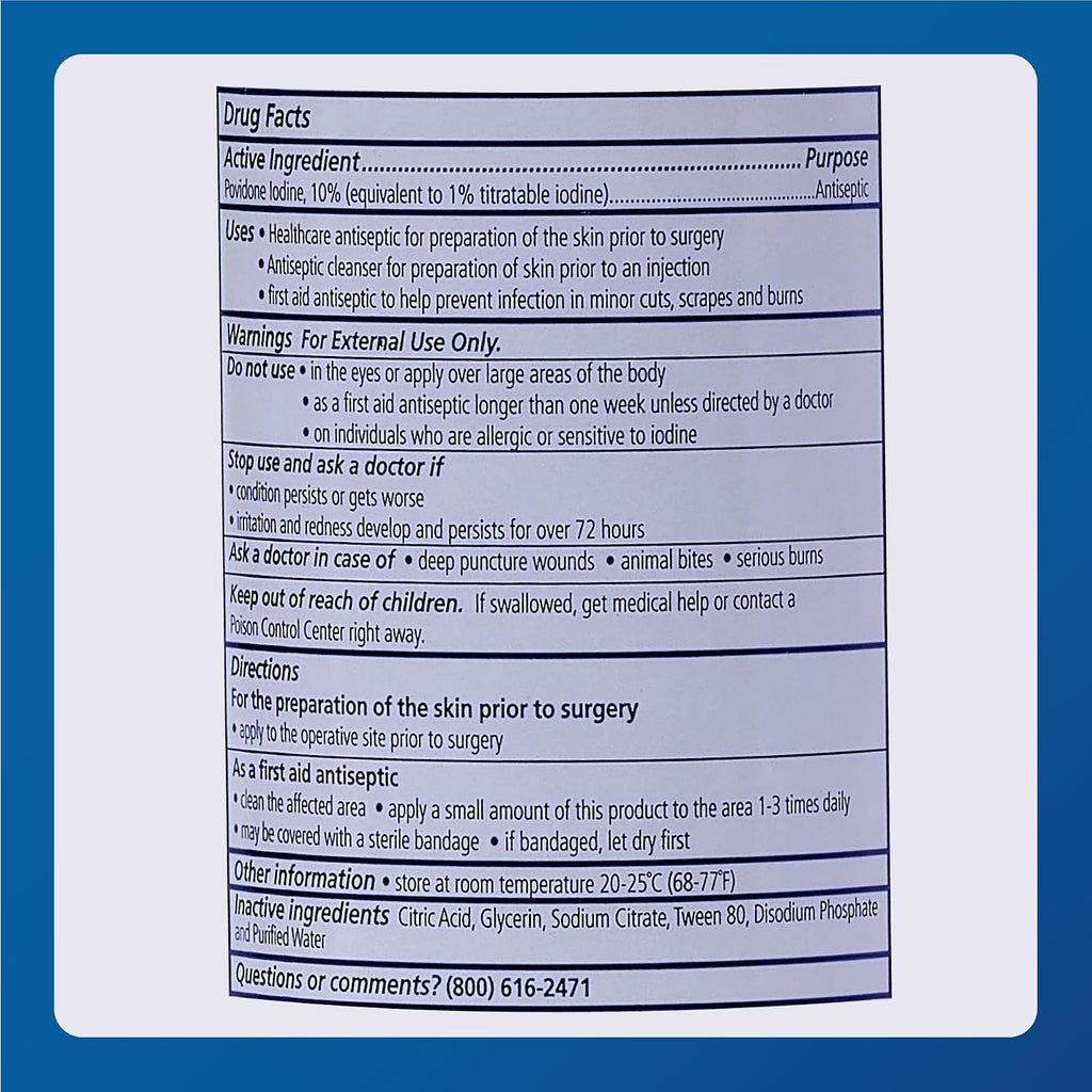 8 Fl. Oz iodine antiseptic for first aid