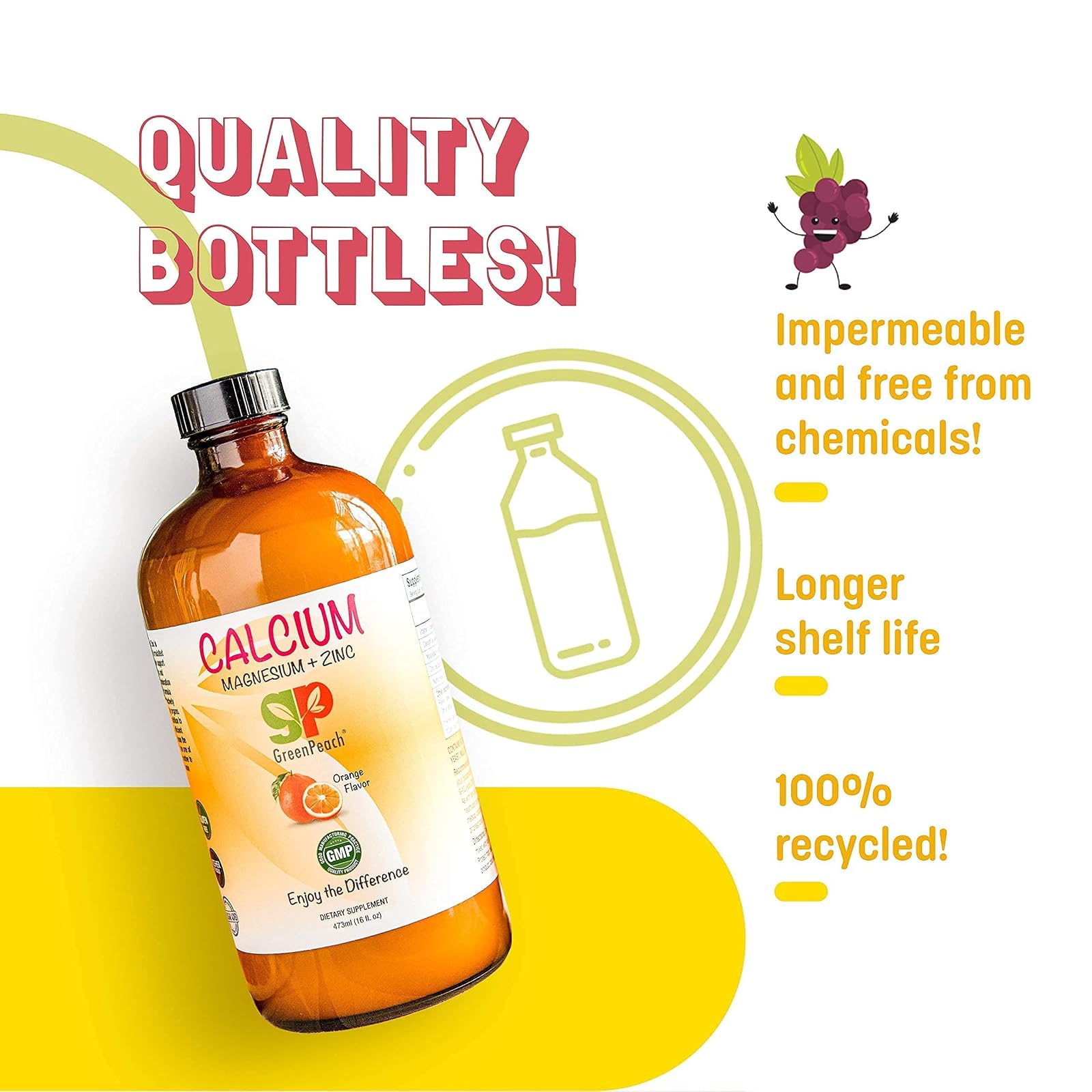 8 fl oz liquid calcium bottle