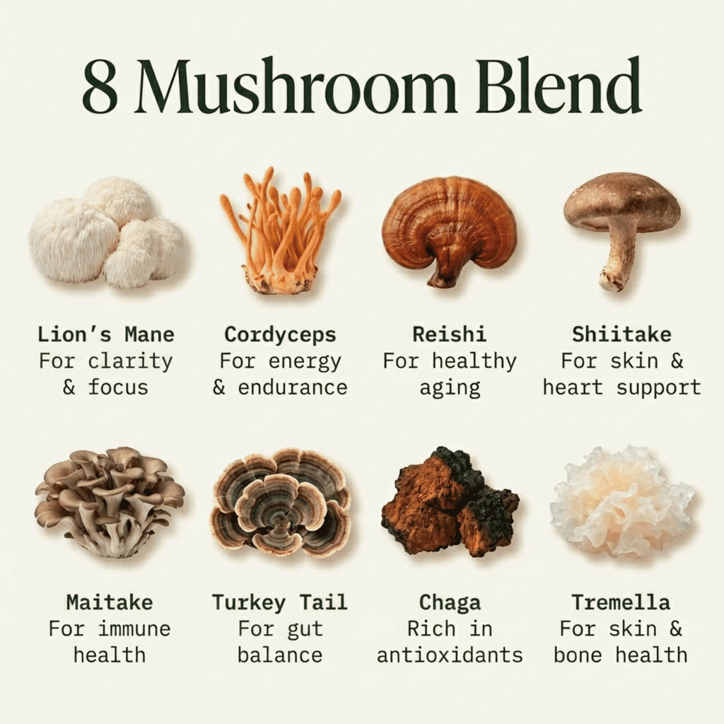 8-in-1 mushroom blend for vitality