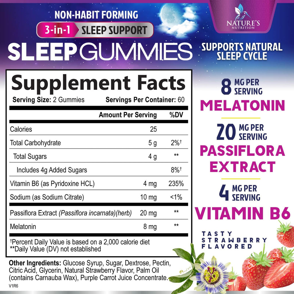 8 mg melatonin sleep support gummies