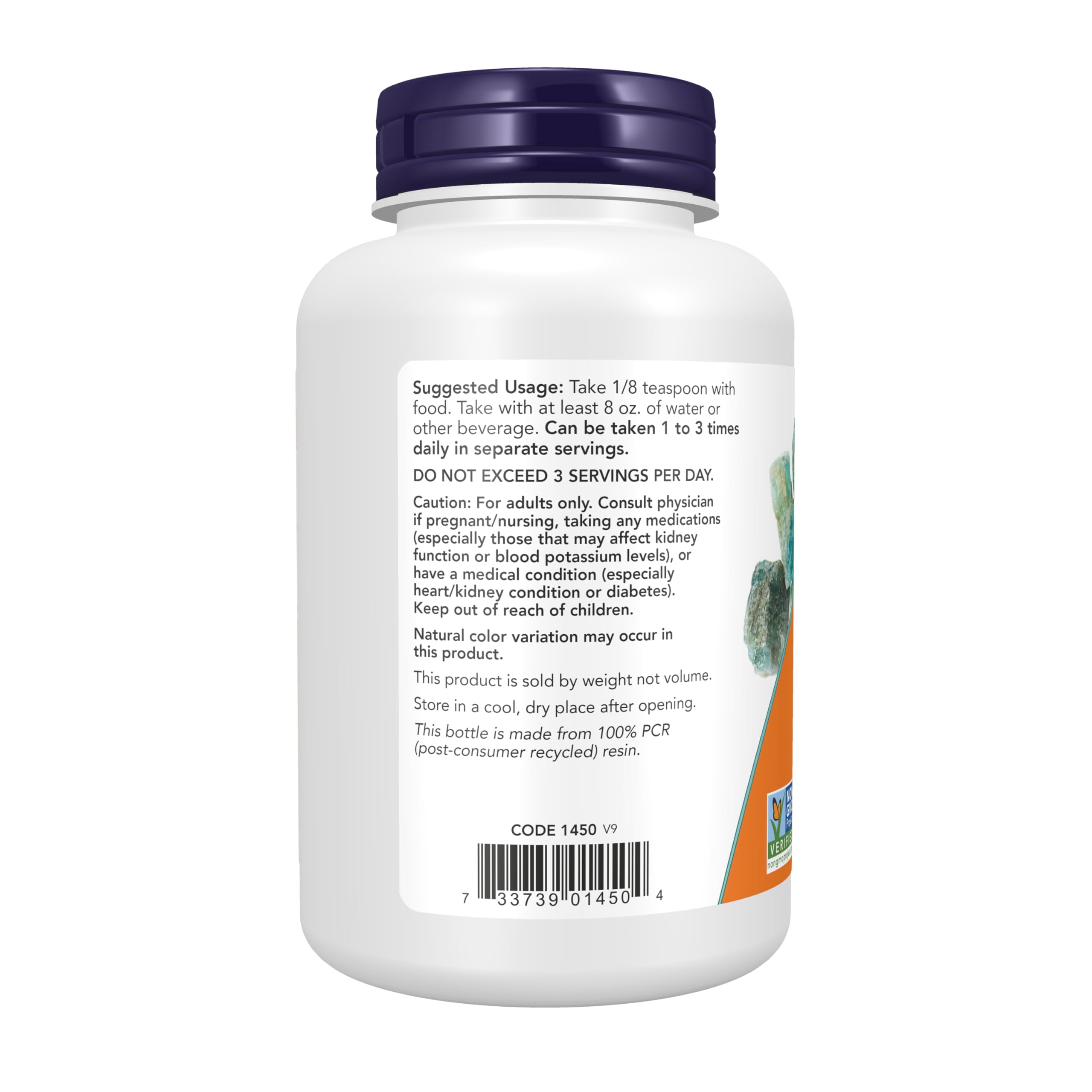 8-ounce potassium chloride container