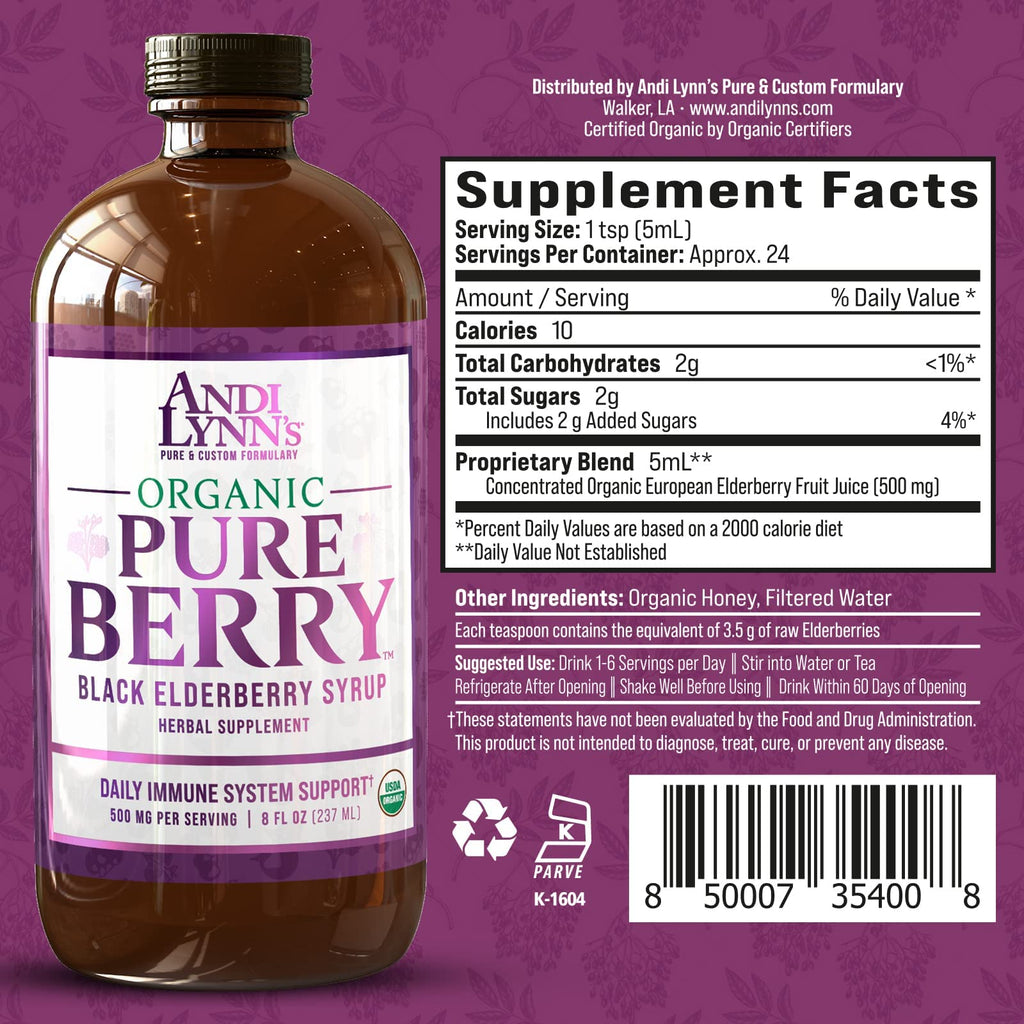 8 ounces elderberry syrup for families