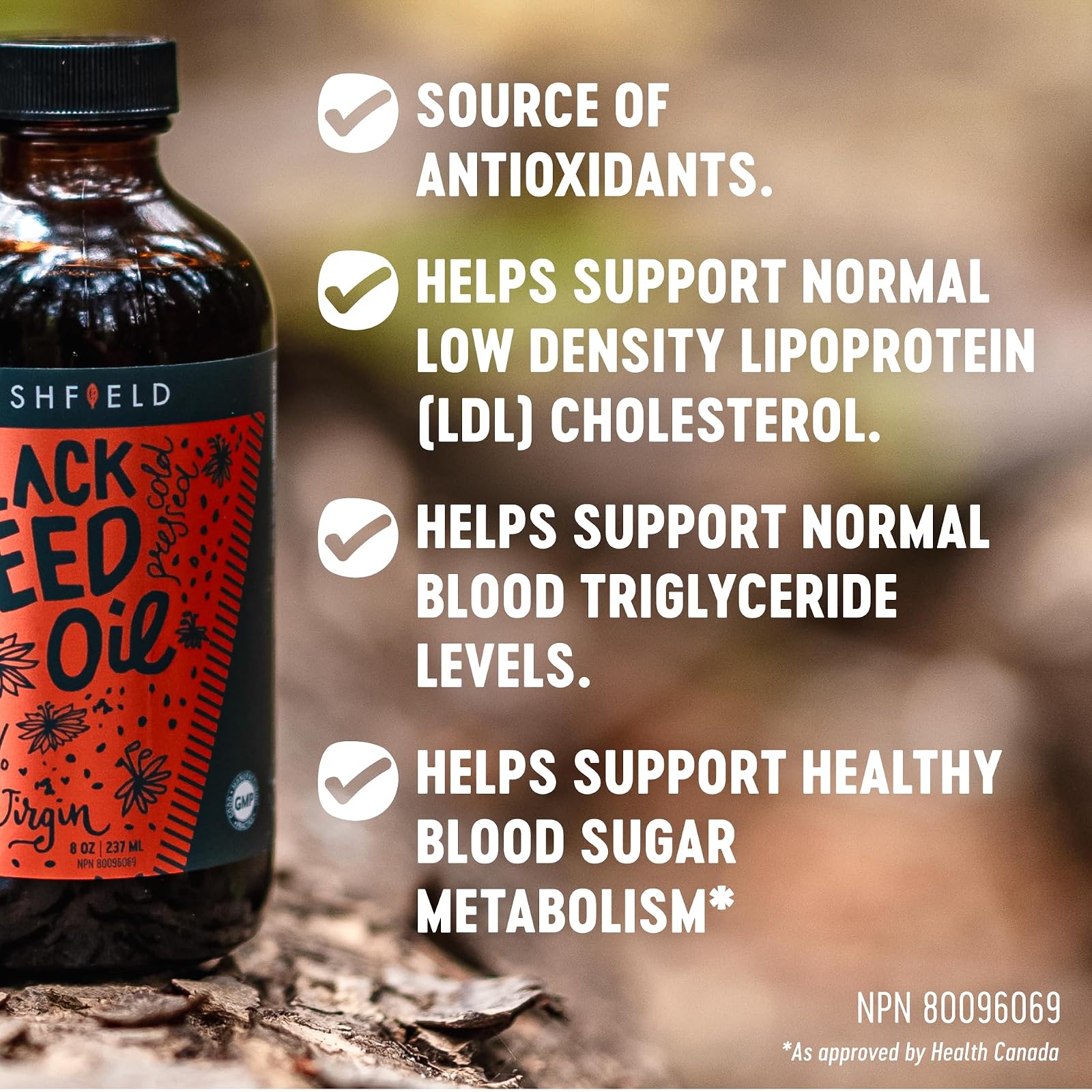 8 oz black seed oil bottle