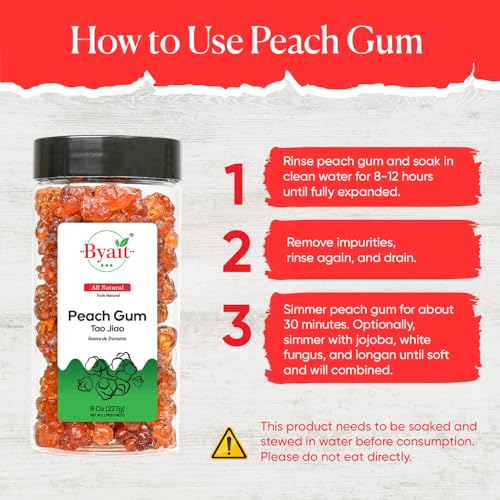 8 oz Byait peach gum pieces