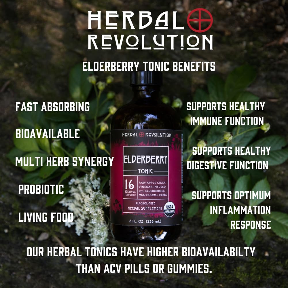 8 oz elderberry tonic for wellness