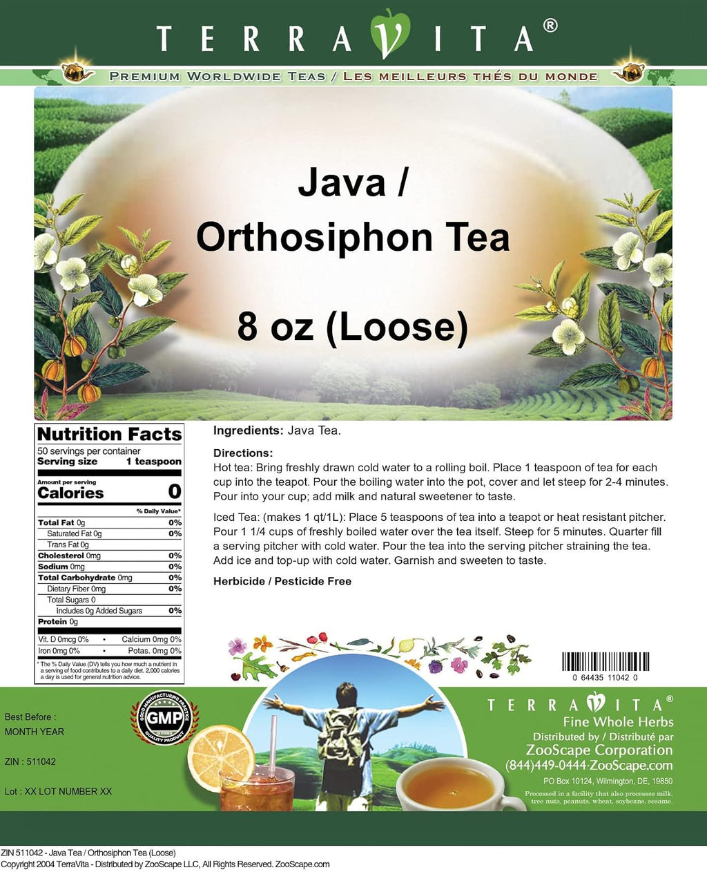 8 oz Java tea for detox