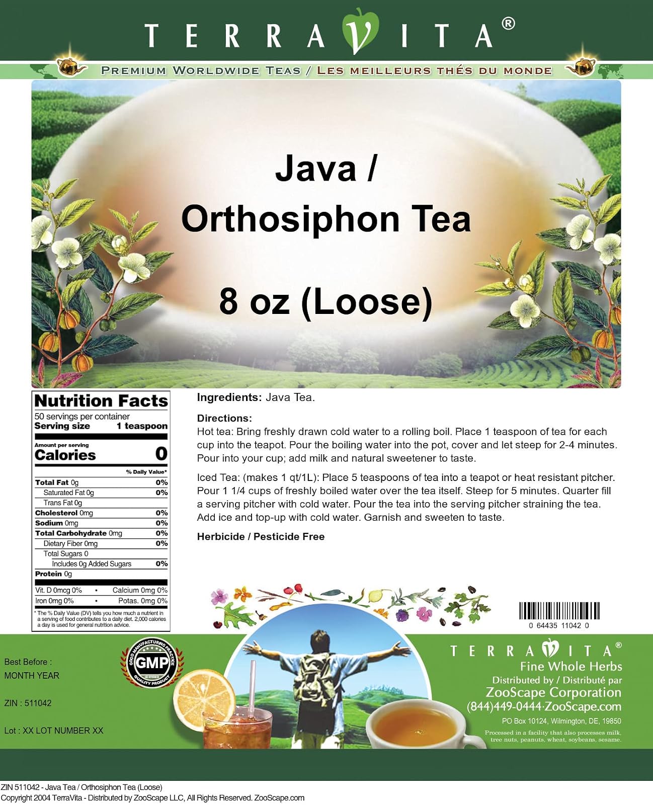 8 oz Java tea for detox