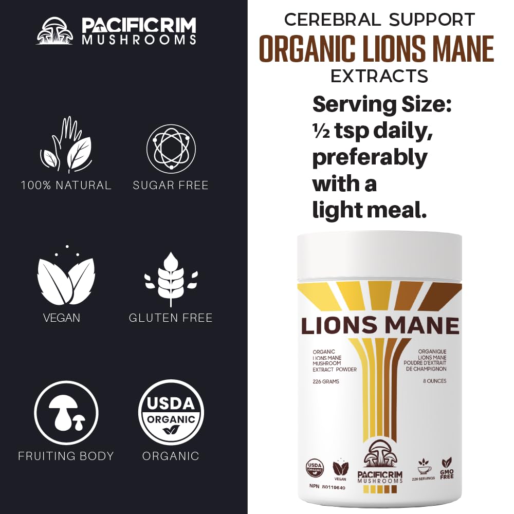 8 oz lion's mane mushroom powder