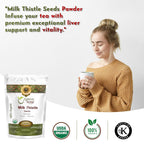 8 oz Milk Thistle seeds powder for wellness