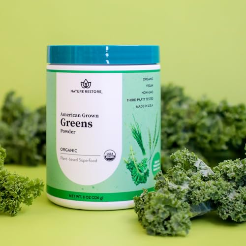 8 oz organic greens powder package