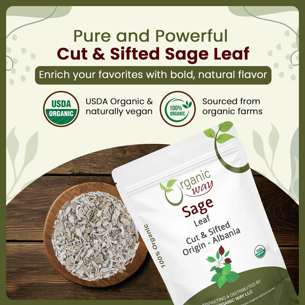 8 oz organic sage tea