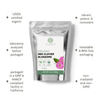8 oz red clover tea package