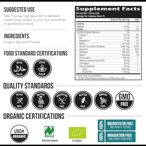 8 oz spirulina powder for detox