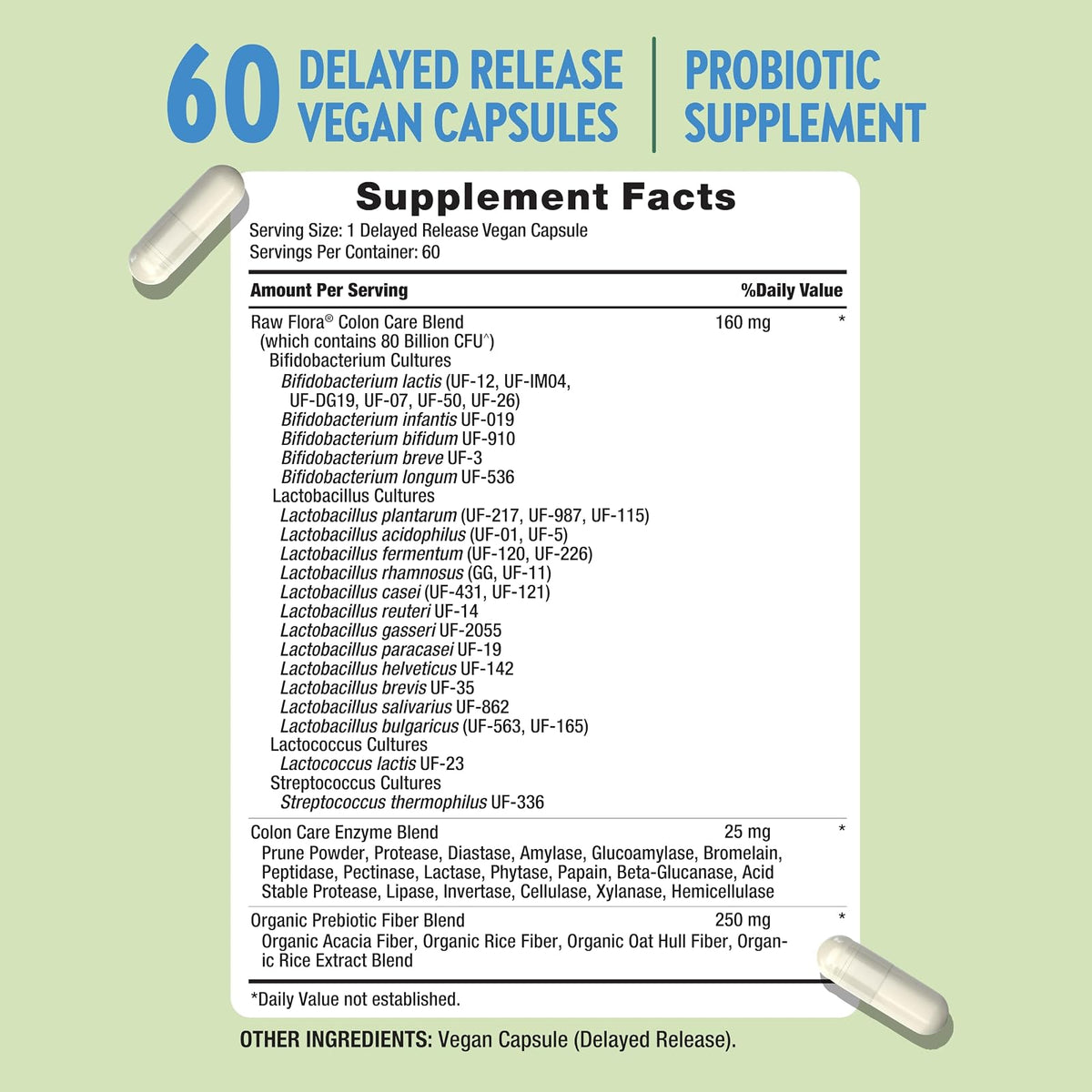 80 billion CFU colon support capsules