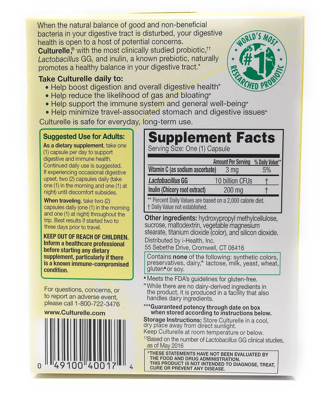 80 capsules of gut health support