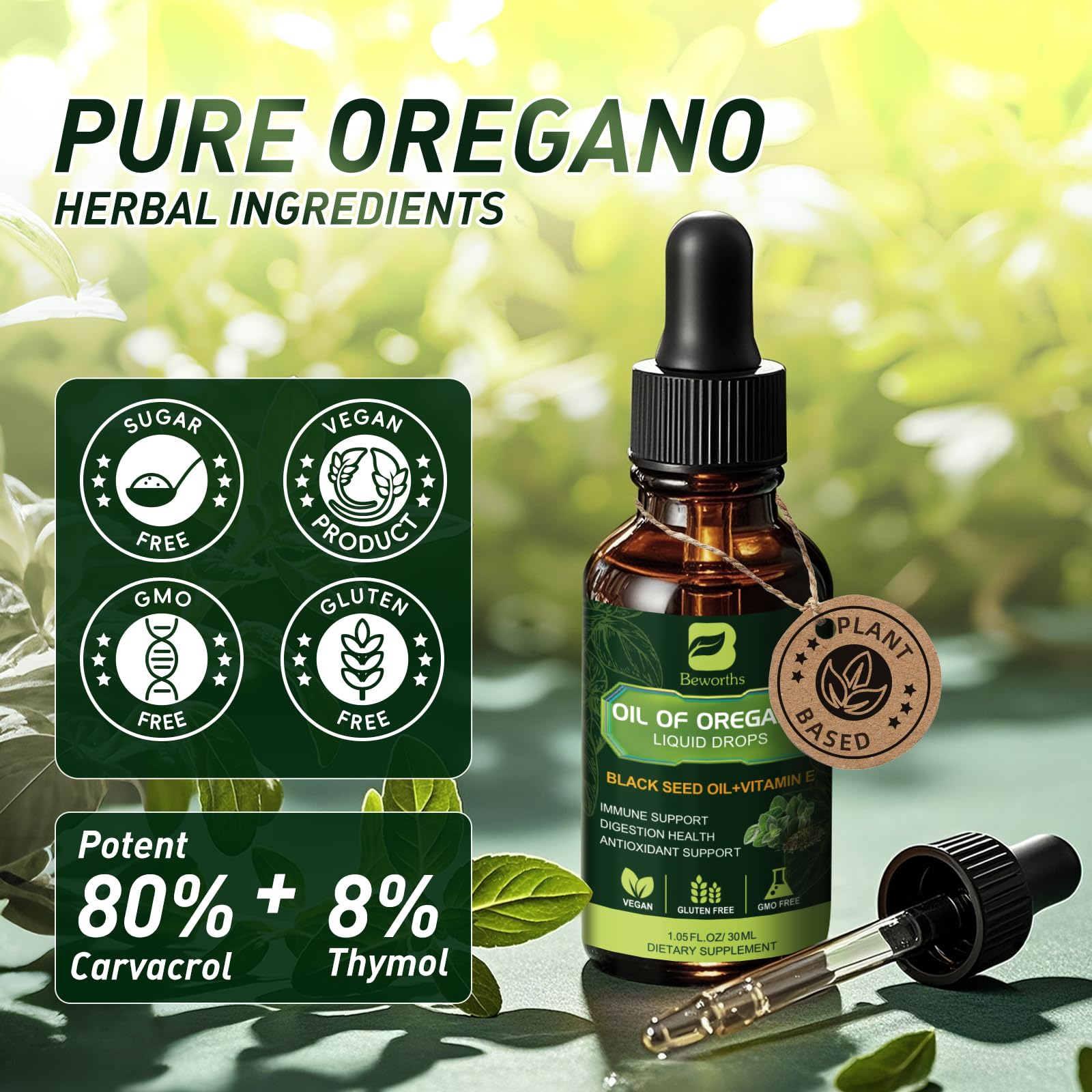 80% carvacrol oregano oil for wellness