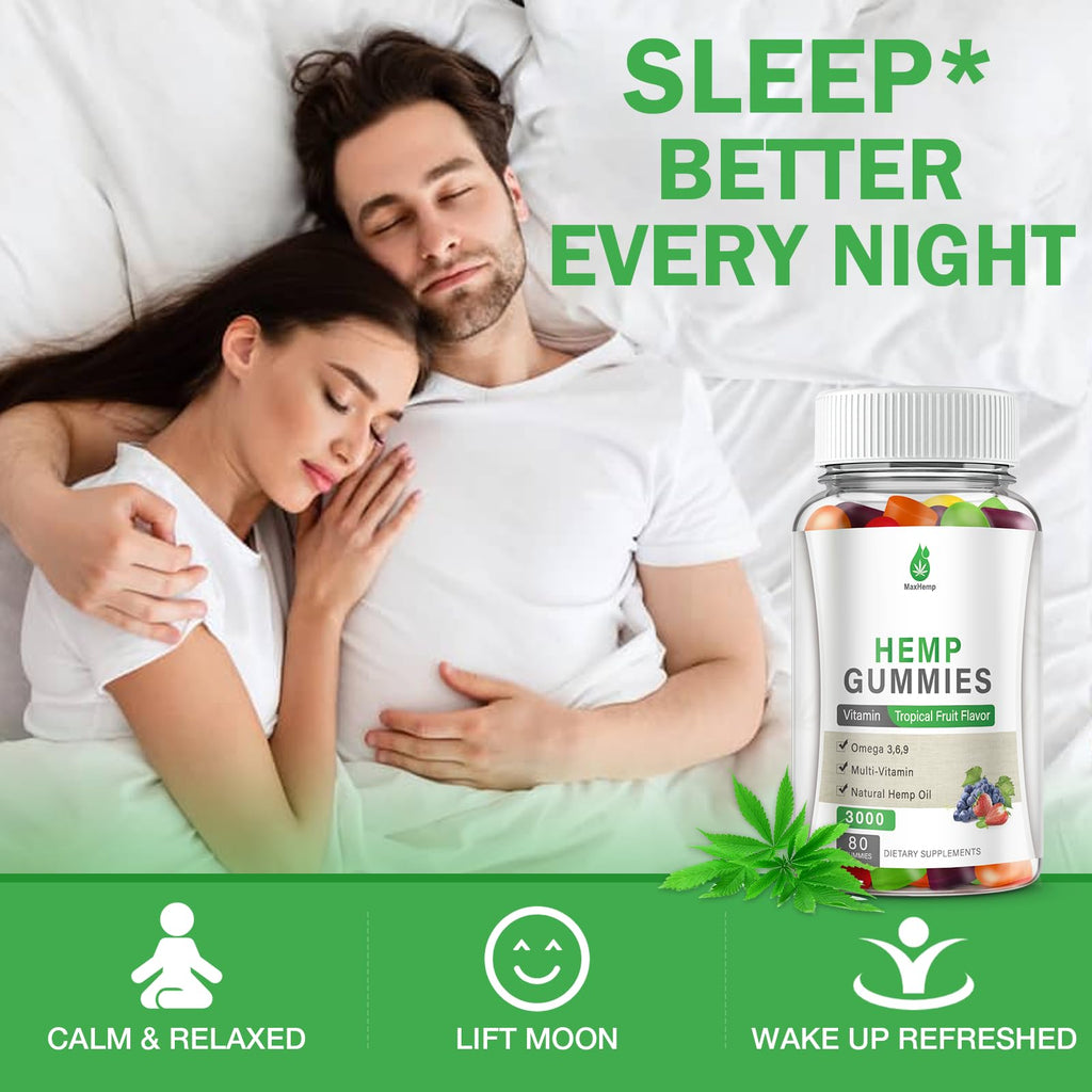 80 count hemp gummies for restful nights