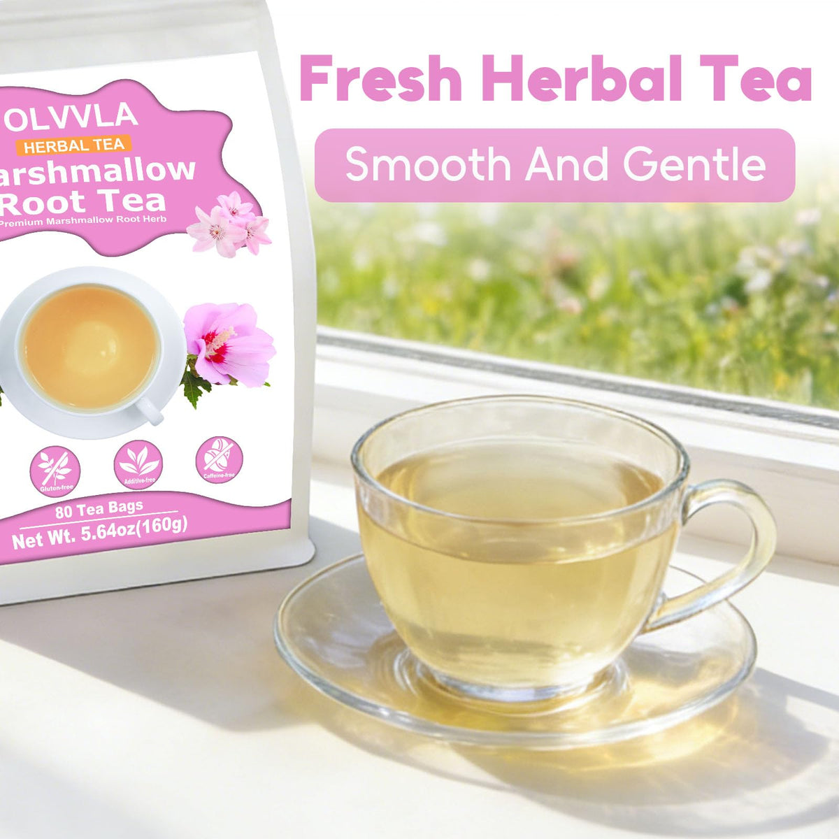 80 count marshmallow root tea bags