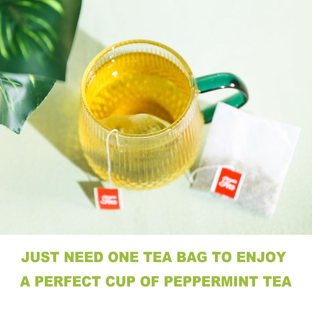 80 count peppermint tea bags for convenience