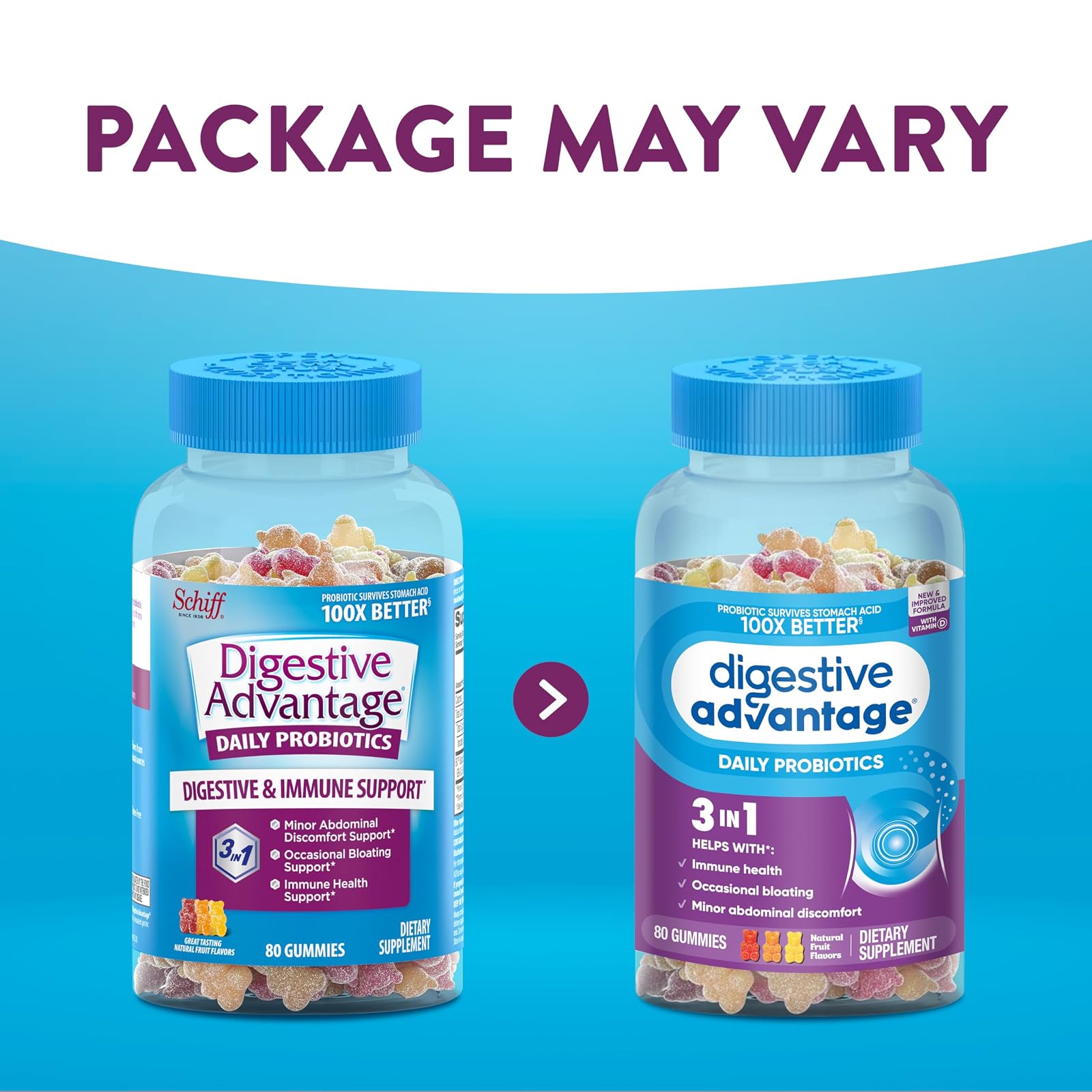 80 count probiotic gummies for digestion support
