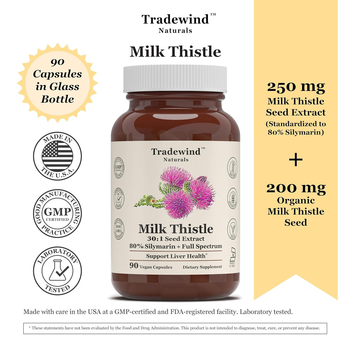 80% silymarin herbal supplement