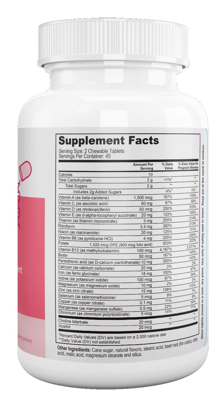 800 MCG folate chewable tablets