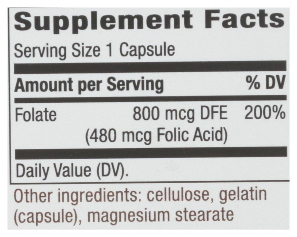 800 mcg folate for daily health
