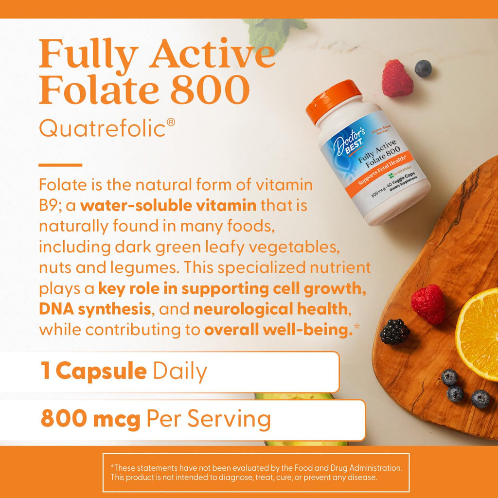 800 mcg folate for optimal health
