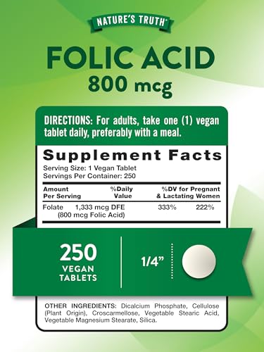 800 mcg folate supplement benefits