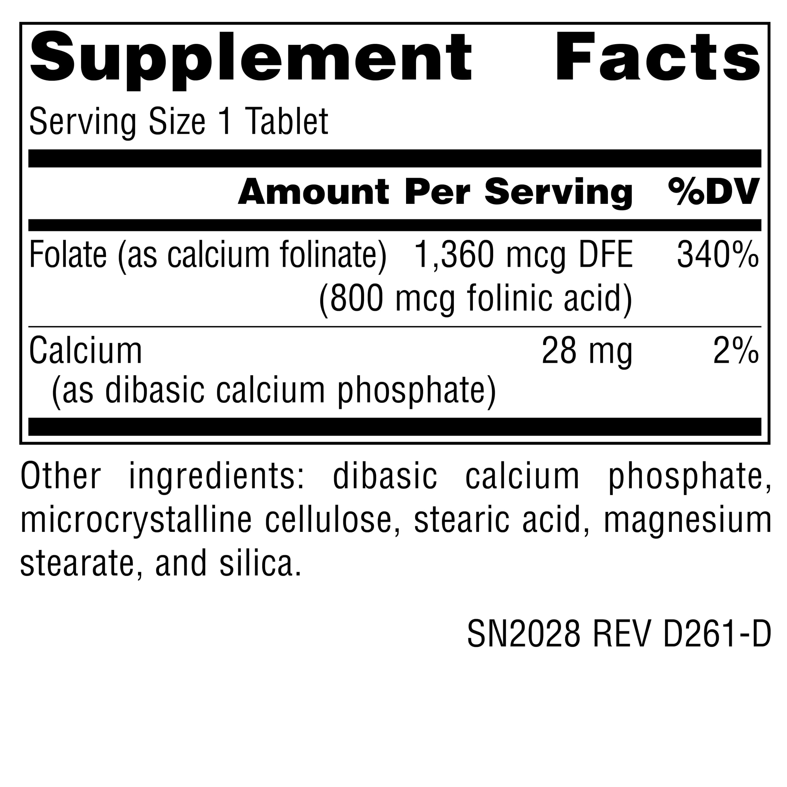 800 mcg folic acid dosage