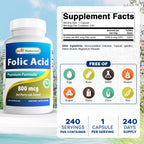 800 mcg Folic Acid supplement