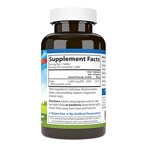 800 mcg folic acid tablets