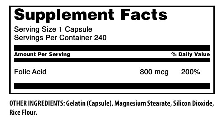 800 mcg vitamin B complex supplement