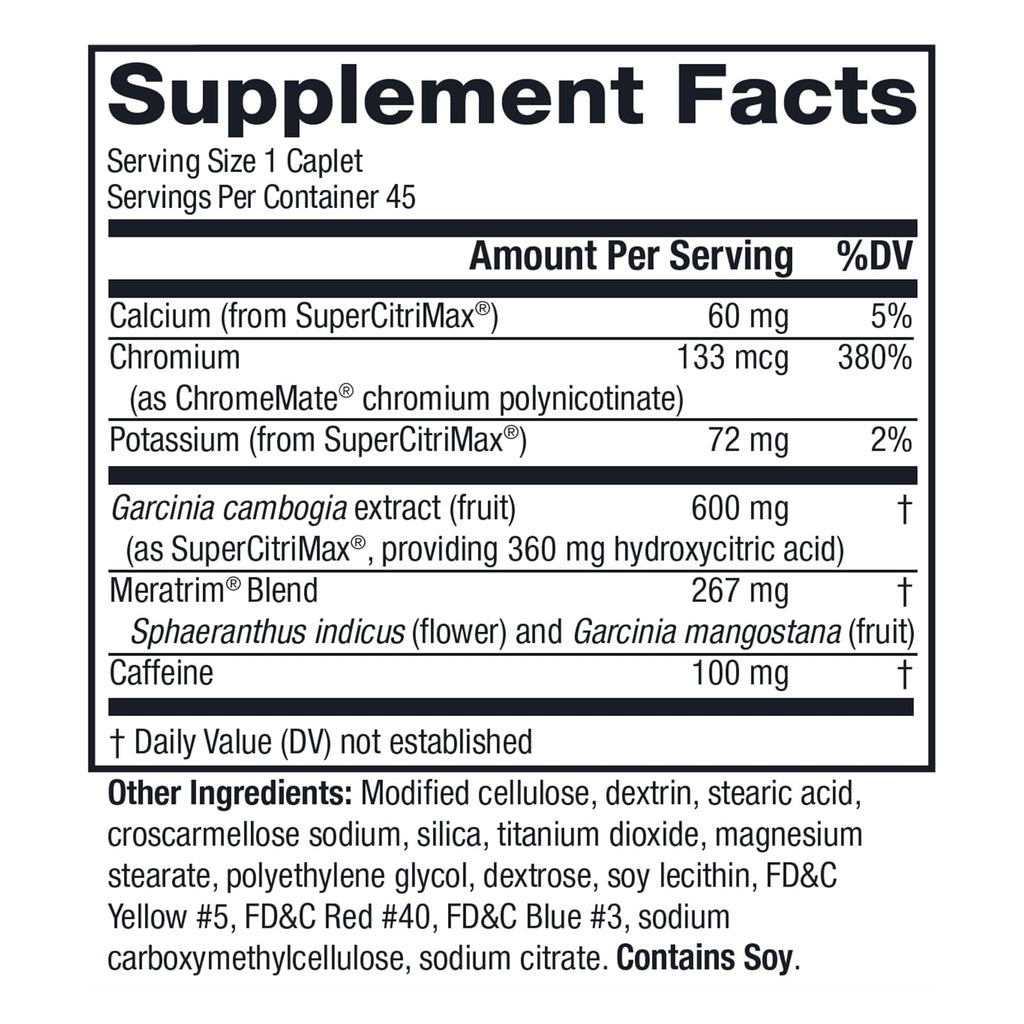 800 mg appetite control dietary supplement