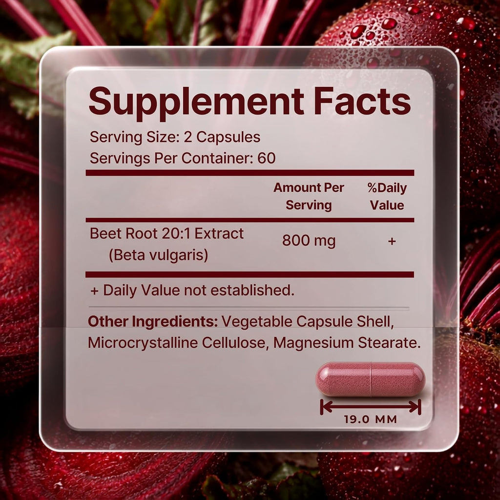 800 mg beet root supplement