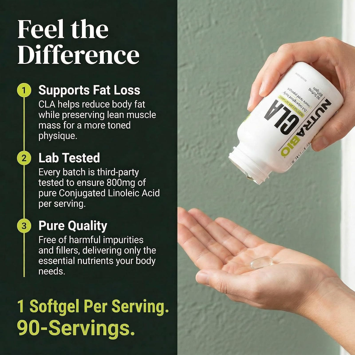 800 mg CLA for healthy metabolism